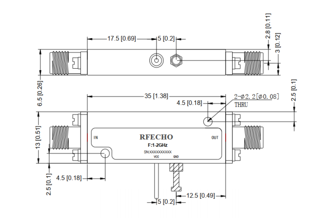Absorptive Digital Control Attenuator 1 GHz -2 GHz . OVA5001000200A - RFecho