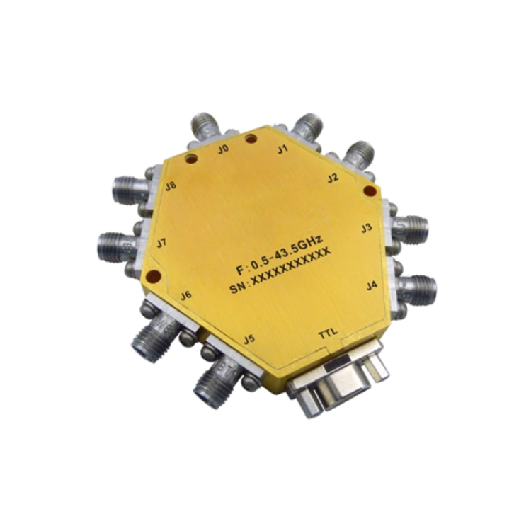 Absorptive Coaxial SP8T Switch from 0.5GHz to 43.5GHz .OSA0800504350B ...