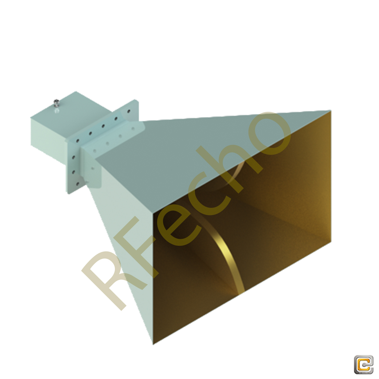 13 dBi Gain, 0.8 GHz to 2 GHz, Multi Octave Horn Antenna - RFecho