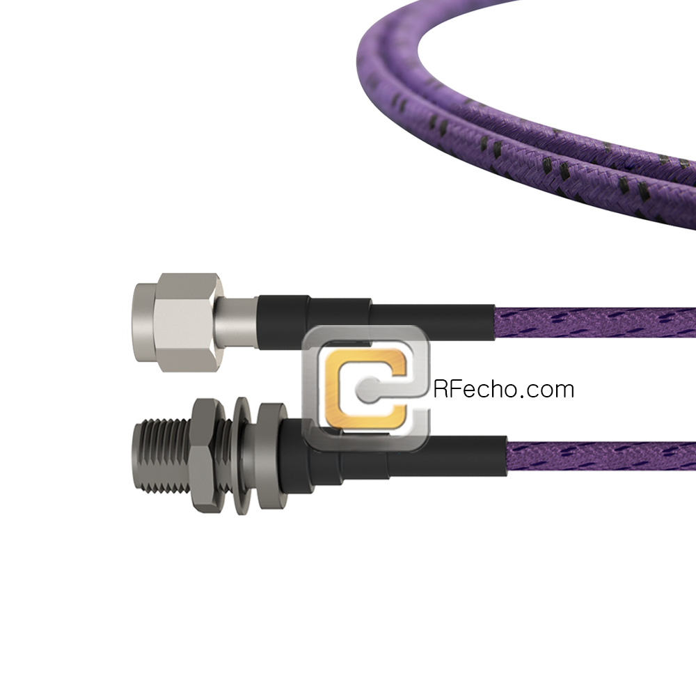 Low Loss N Female Bulkhead to TNC Male, 11 GHz, composite LL142 Coax ...