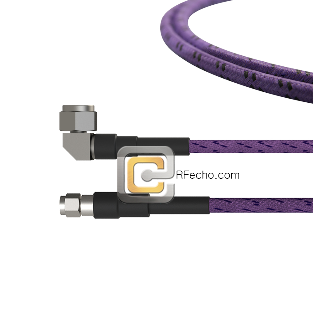 Low Loss Right Angle N Male to SMA Male, 18 GHz, composite LL142 Coax ...