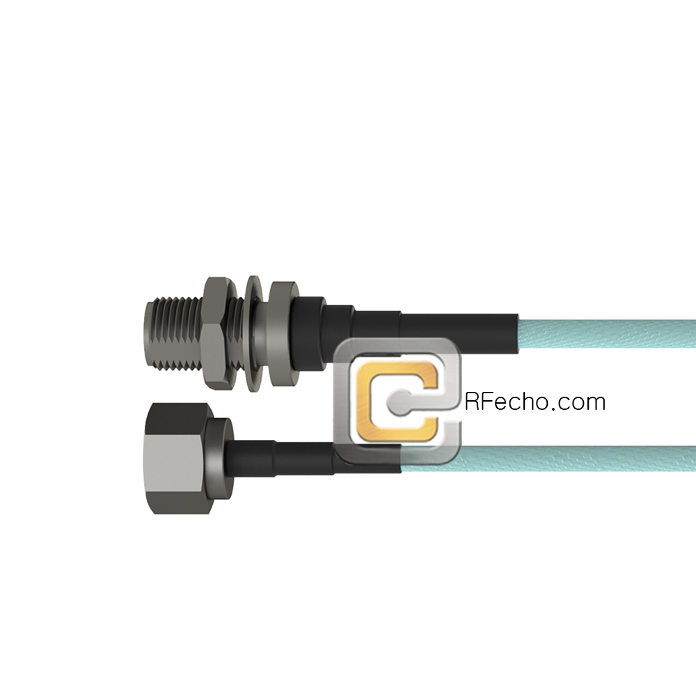 Low Loss N Male to N Female Bulkhead, 18 GHz, LL142 Coax and RoHS - RFecho