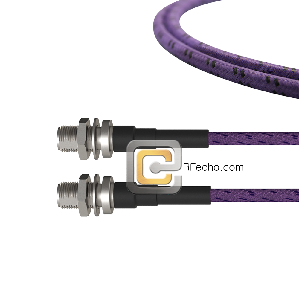 Low Loss TNC Female Bulkhead to TNC Female Bulkhead, 11 GHz, composite ...