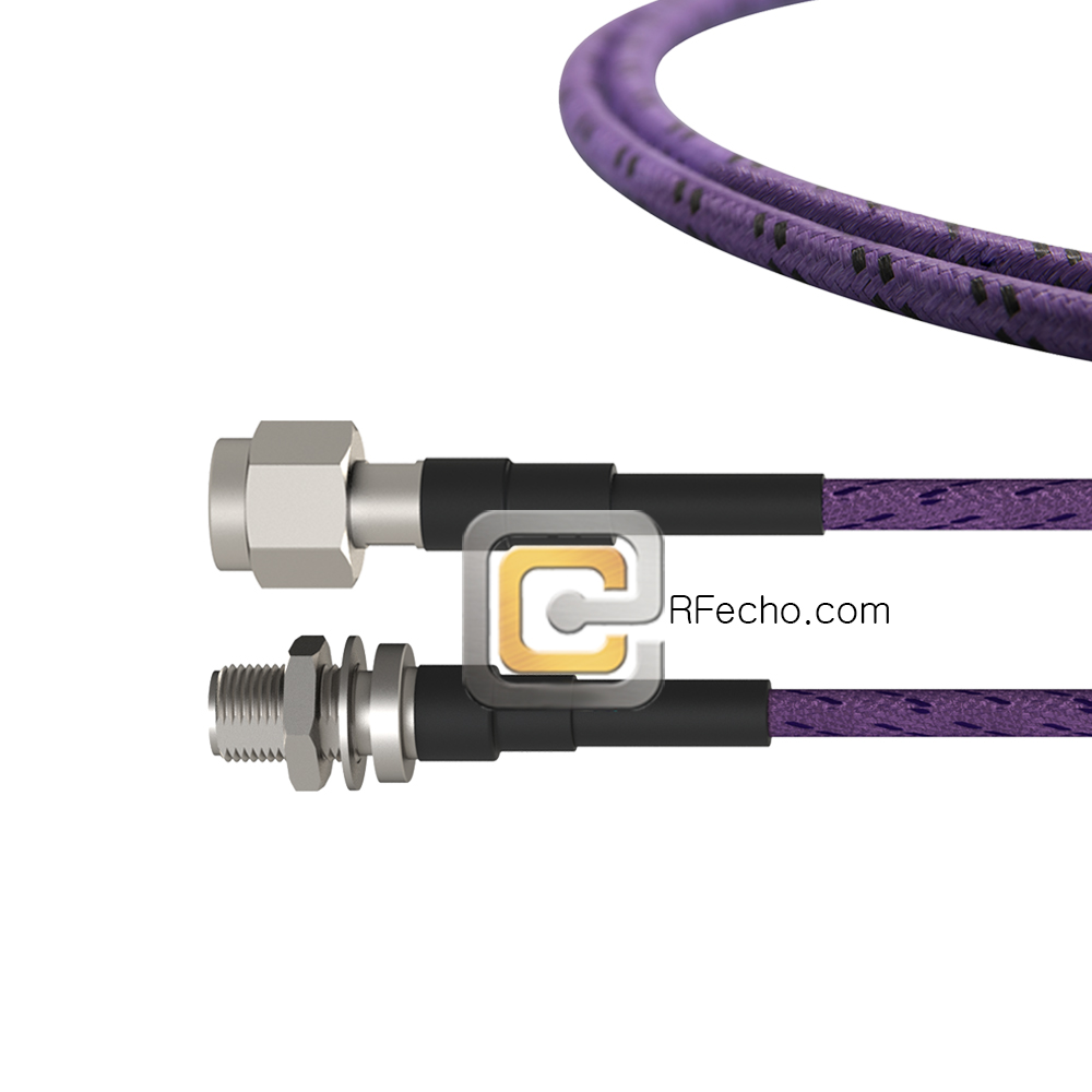 Low Loss TNC Female Bulkhead to TNC Male, 11 GHz, composite LL142 Coax ...