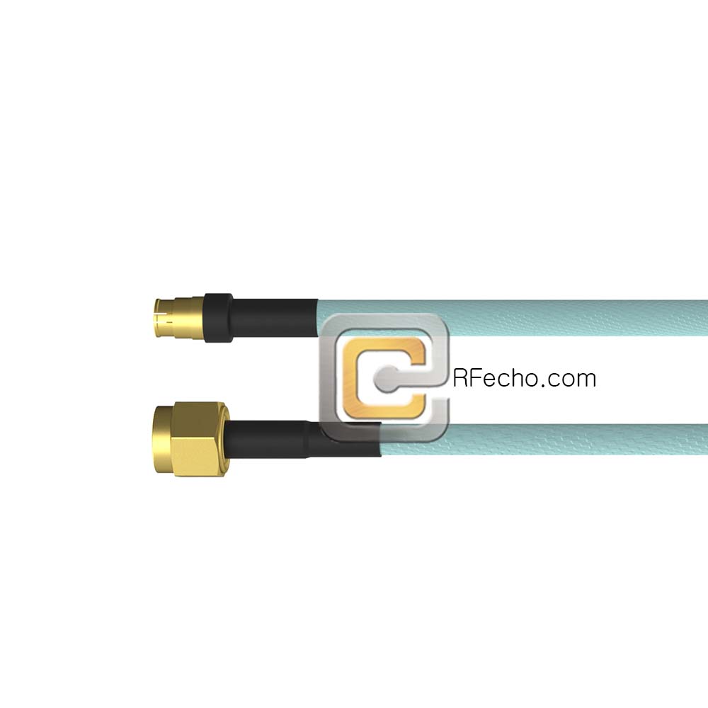 Mini SMP Female to SMA Male, 26.5 GHz, OM-086 Coax and RoHS - RFecho