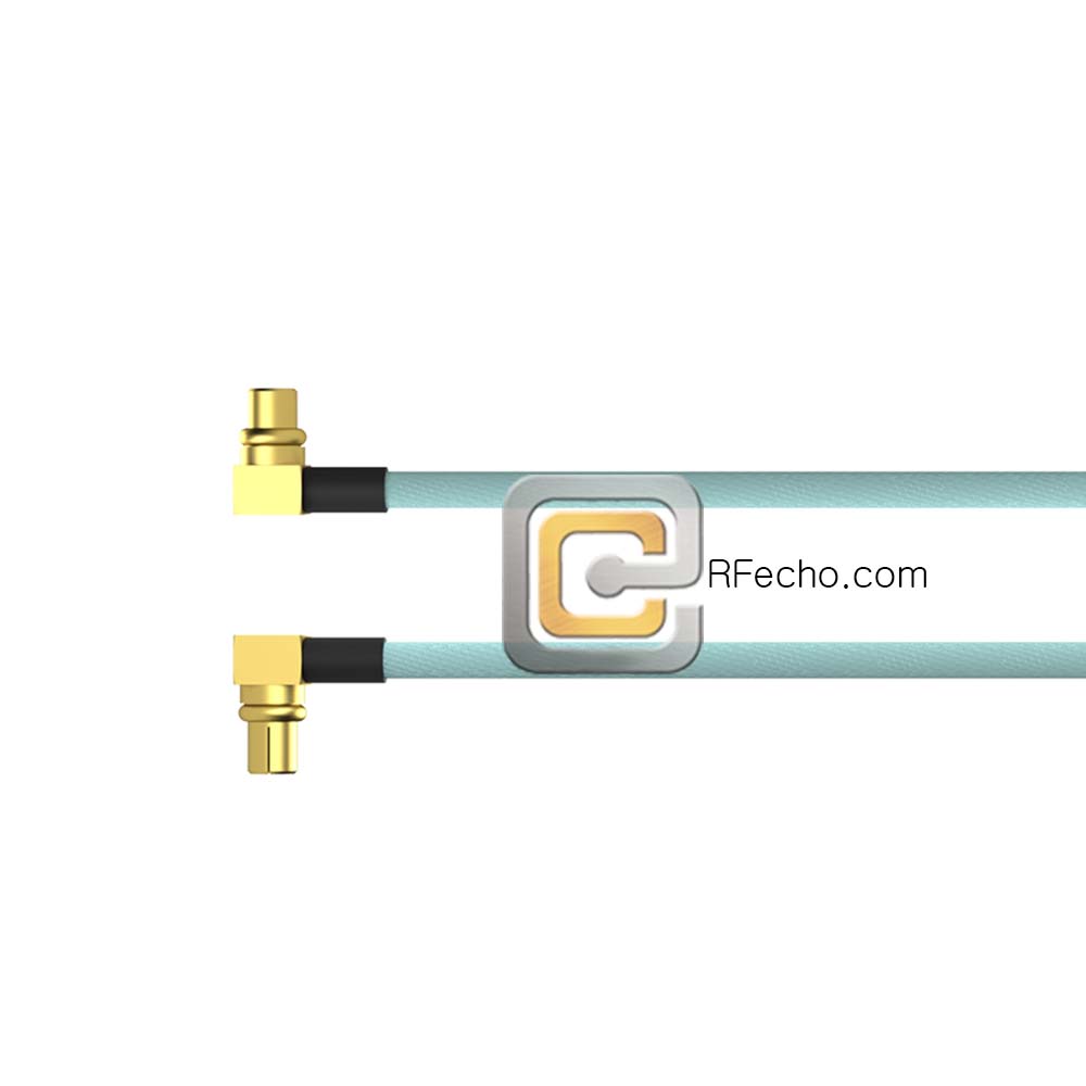 Right Angle SMP Female to Right Angle MMCX Plug, 6 GHz, OM-086 Coax and ...