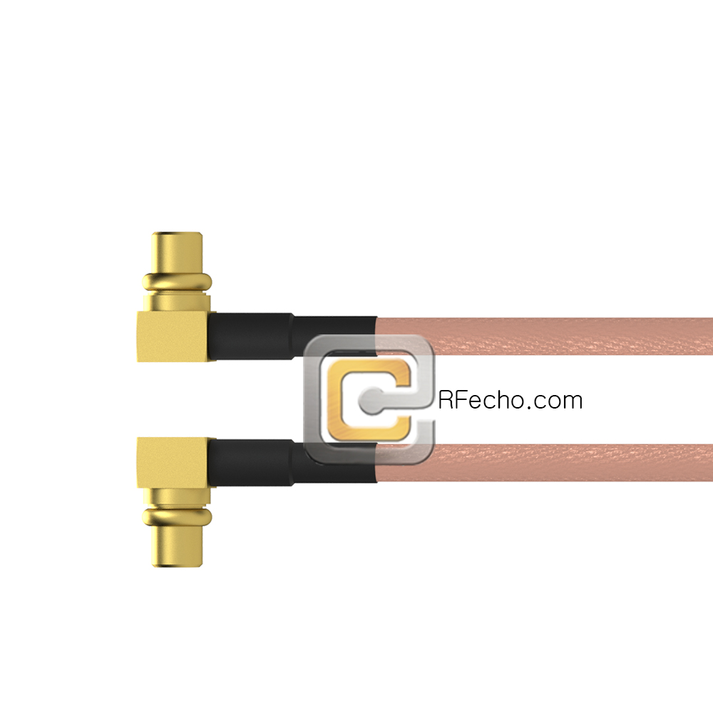 Right Angle MCX Plug to Right Angle MMCX Plug RG-316 Coax and RoHS F065 ...