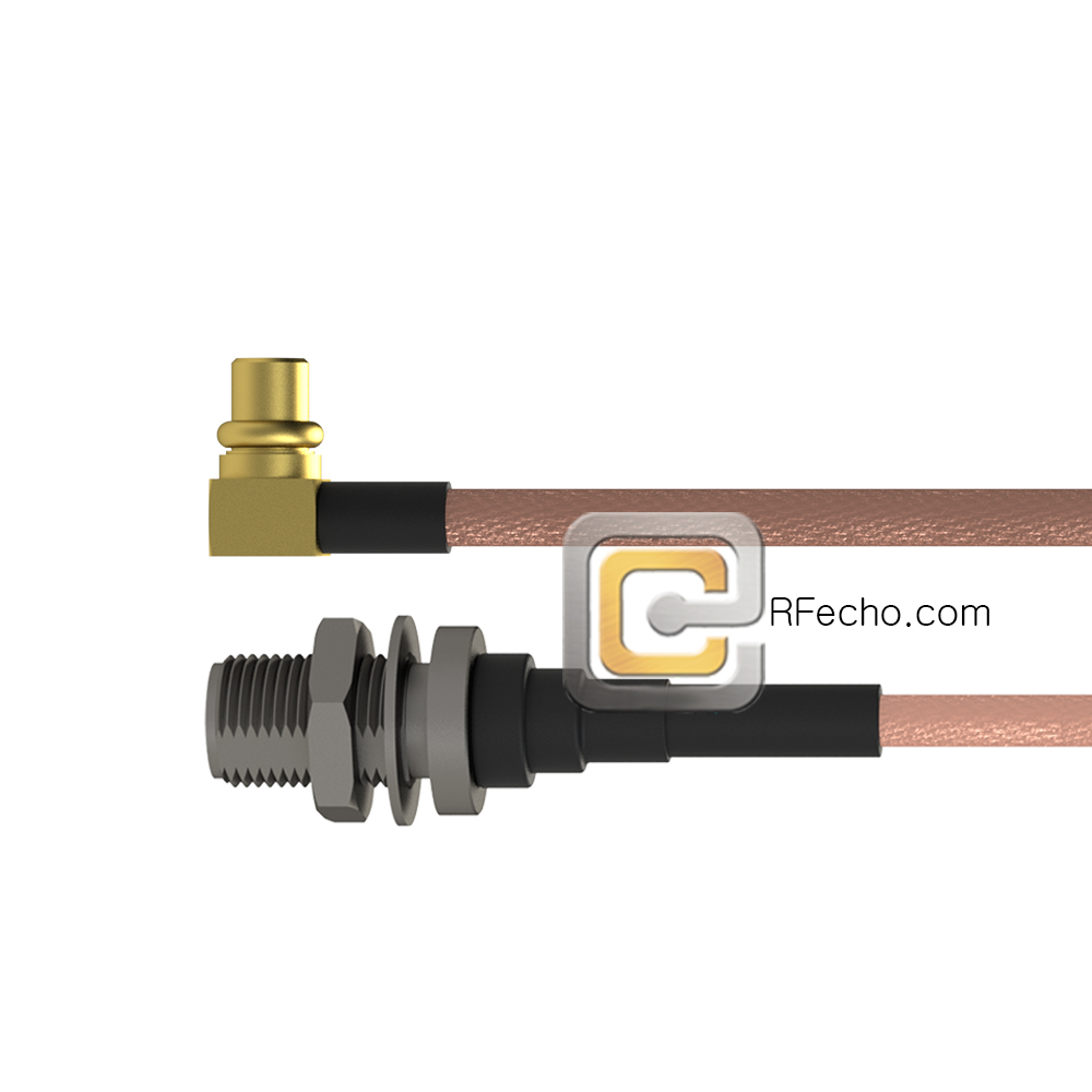 Right Angle MMCX Plug to N Female Bulkhead RG-316 Coax and RoHS F065 ...