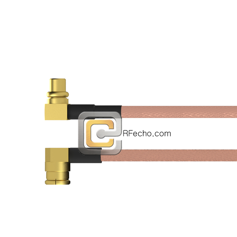 Right Angle MMCX Plug to Right Angle SMP Female RG-316 Coax and RoHS F065-271R0-350R0-30-N - RFecho