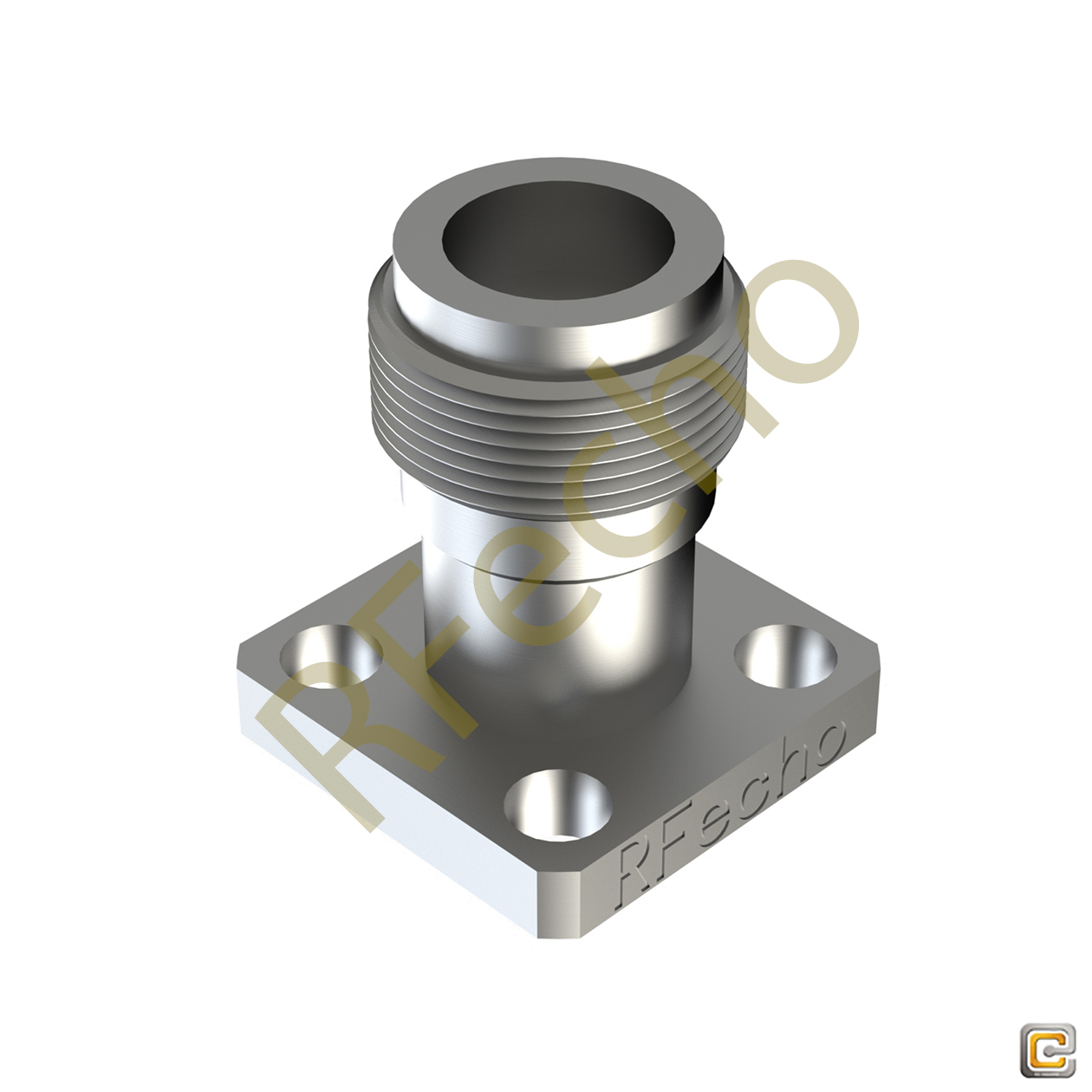 1.85mm 67 GHz, 0.012" Accept Pin Diameter, 4 Hole 0.375″ Square ...