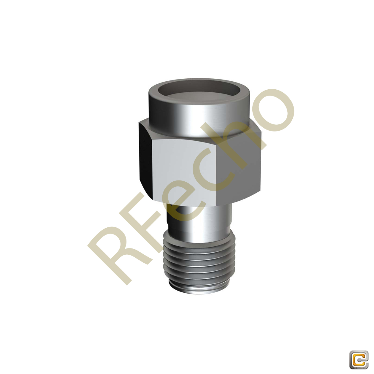 SMA 27 GHz, 0.015″ Accept Pin Diameter, Thread-In Male Connector - RFecho